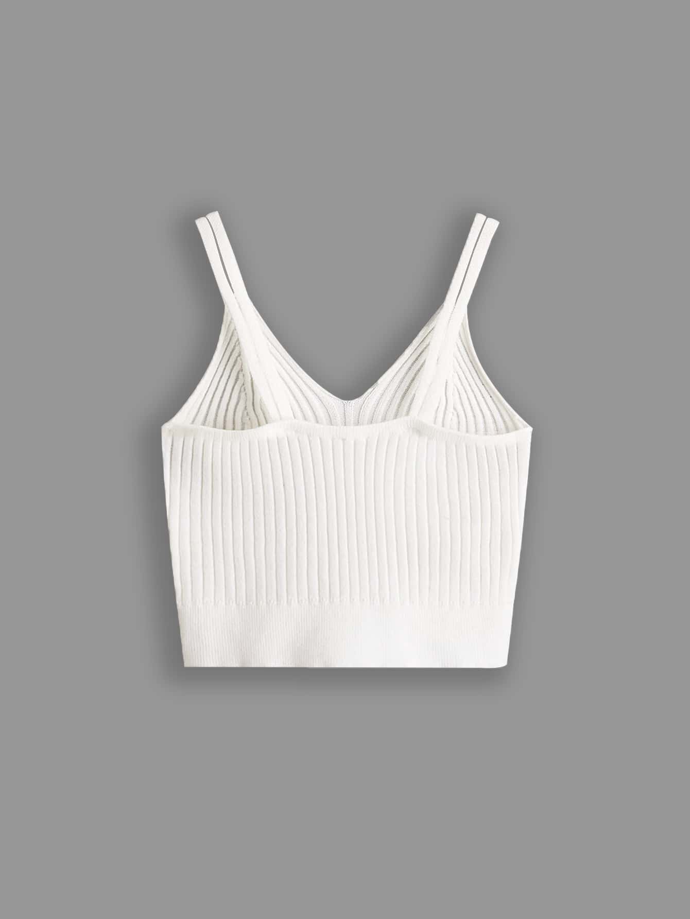 SHEIN Tween Girl Solid Ribbed Knit Top | SHEIN USA