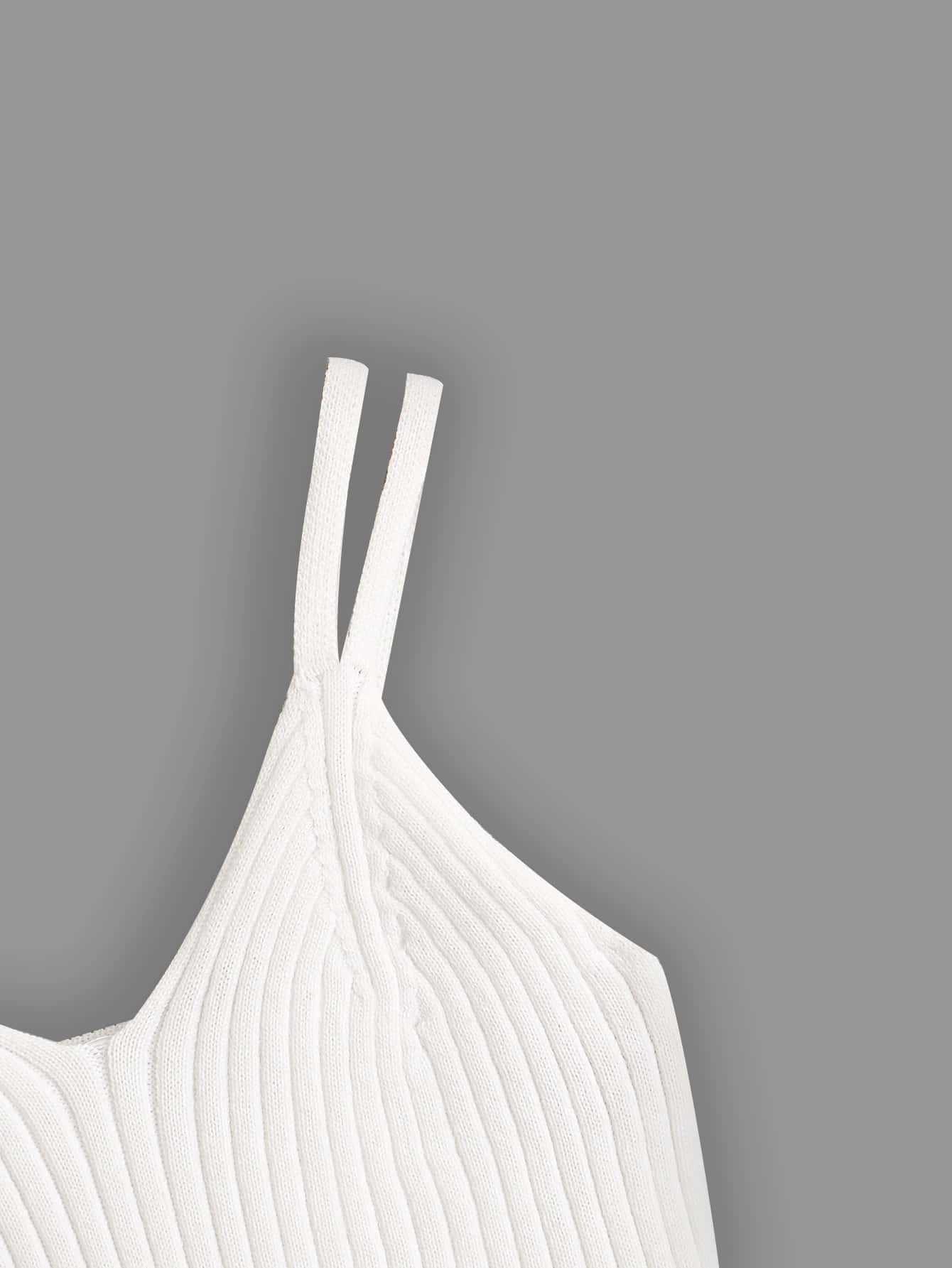 SHEIN Tween Girl Solid Ribbed Knit Top | SHEIN USA