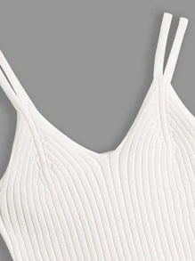 SHEIN Tween Girl Solid Ribbed Knit Top Summer Knitwear Girls' Knitted ...