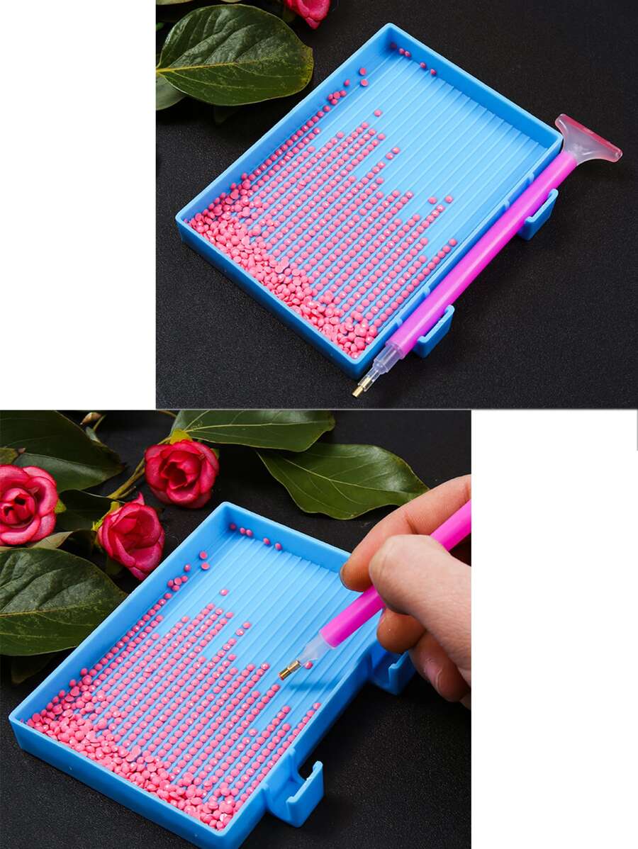 15pcs Diamond Painting Tool Kit (Blue Diamond Tray With Hook + 369 ...
