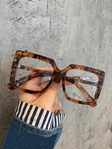 Vintage Square Frame Eyeglasses Big Glasses | SHEIN UK