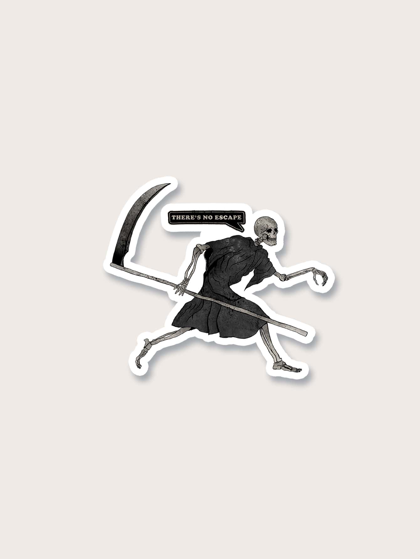 Fanfreak Skeleton & Sickle Print Sticker | SHEIN USA