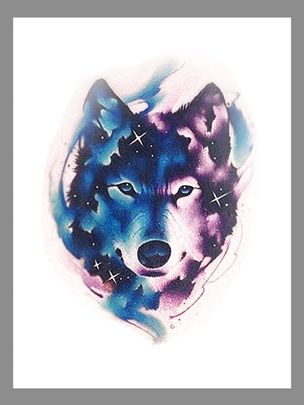 Tattoo Sticker,1sheet Wolf Pattern Temporary Tattoos For Women,Tattoo ...