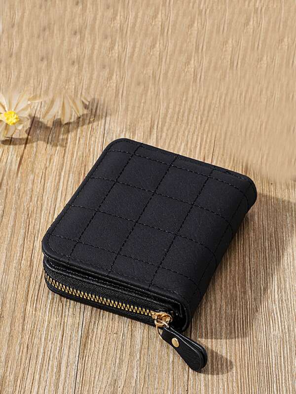 Minimalist Small Wallet Credit Card Small Purse Bifold Zipper Women ...