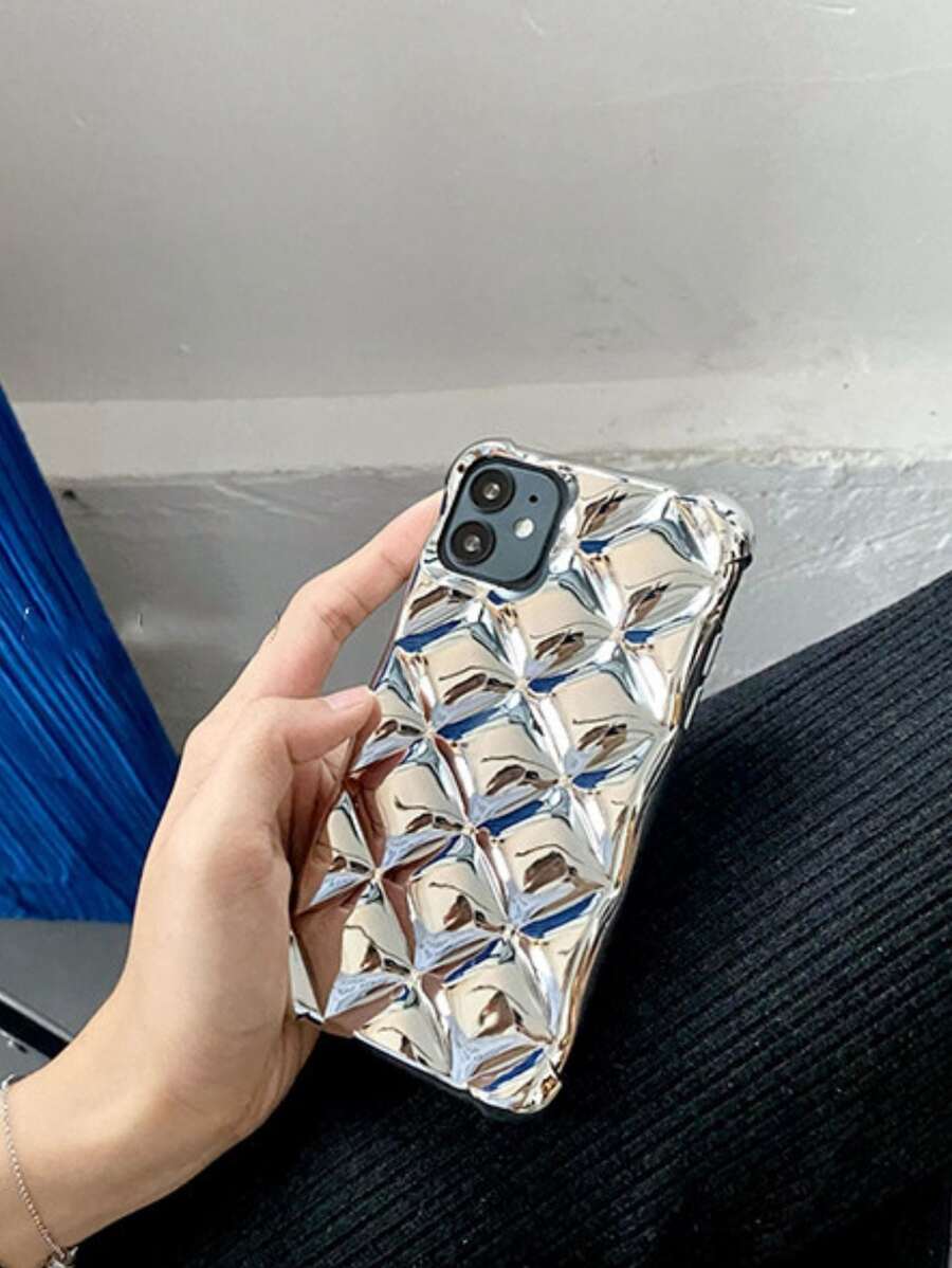 Rhombus Texture Phone Case | SHEIN USA