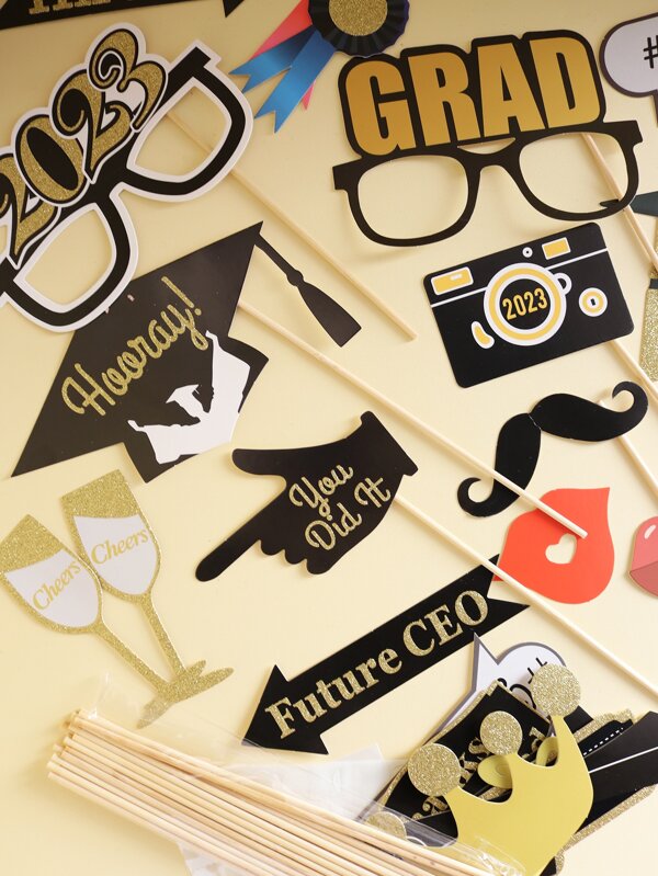 28pcs Paper Photobooth Prop, Cute Cartoon Design Photobooth Prop For ...