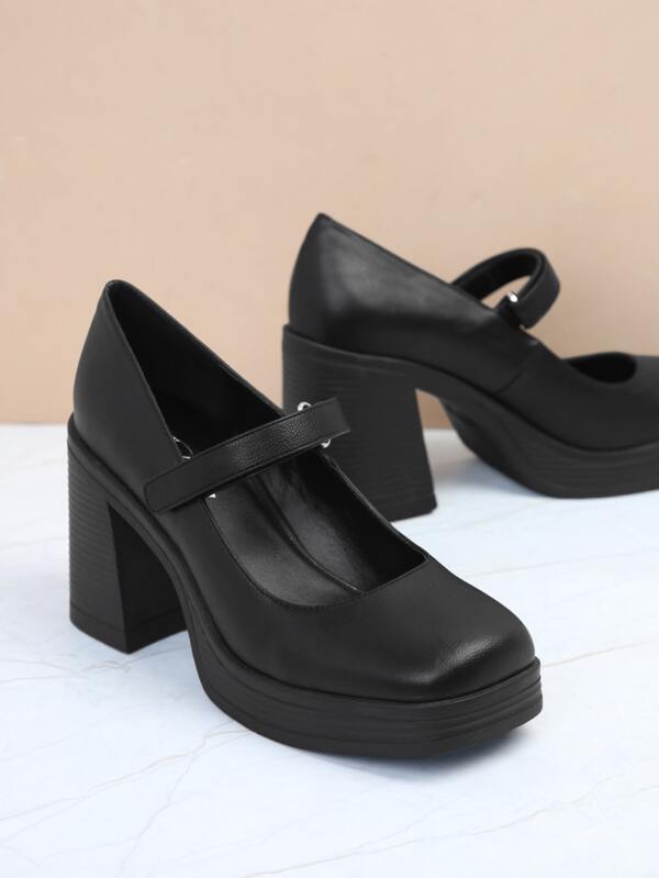 Closed Toe Block Heel Mary Janes | SHEIN UK