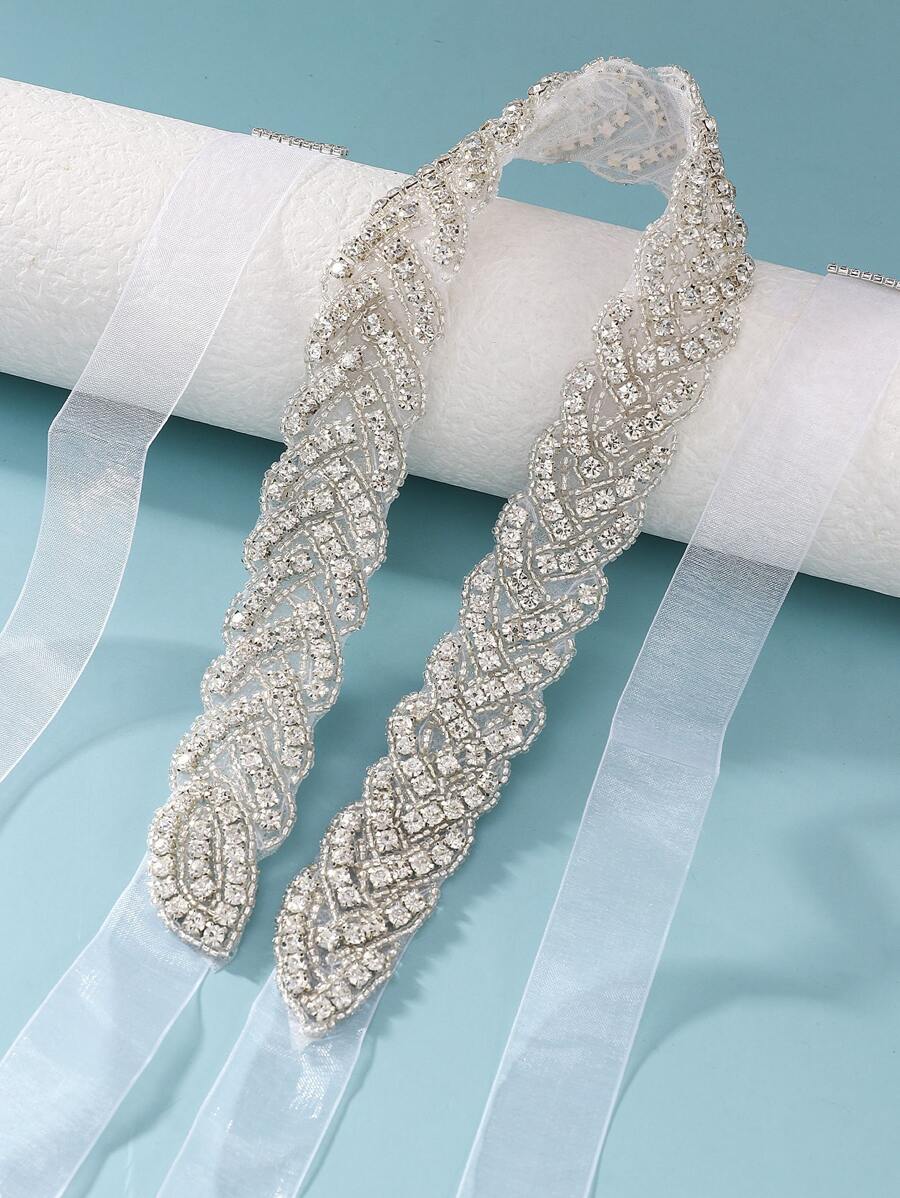 Rhinestone Decor Bridal Belt Halloween Silver Belt Bridal Belt | SHEIN USA