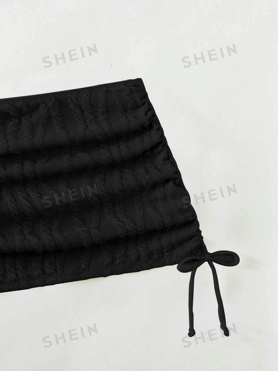 Shein Swim Sxy Summer Beach Ring Linked Cut Out One Piece Swimsuit With