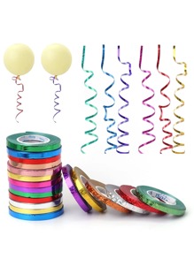 10pcs/set PVC Balloon Ribbon, Metallic Balloon Tie Rope For Party ...