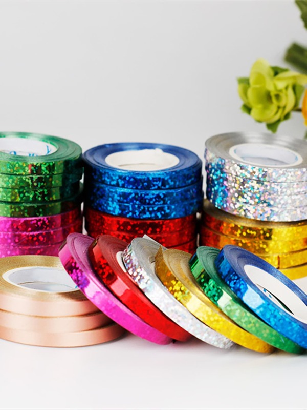 10pcs/set PVC Balloon Ribbon, Metallic Balloon Tie Rope For Party ...