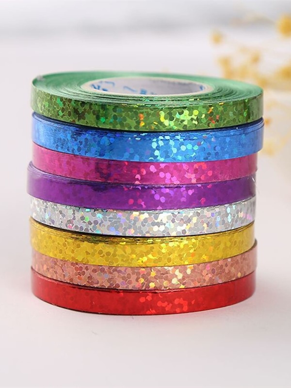 10pcs/set PVC Balloon Ribbon, Metallic Balloon Tie Rope For Party ...