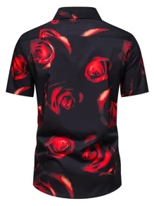 Manfinity LEGND Men Rose Print Shirt | SHEIN USA