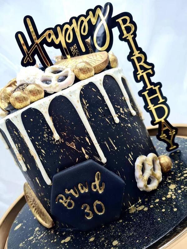 1 pieza Decoración superior detorta pastel creativo con diseño de letra ...