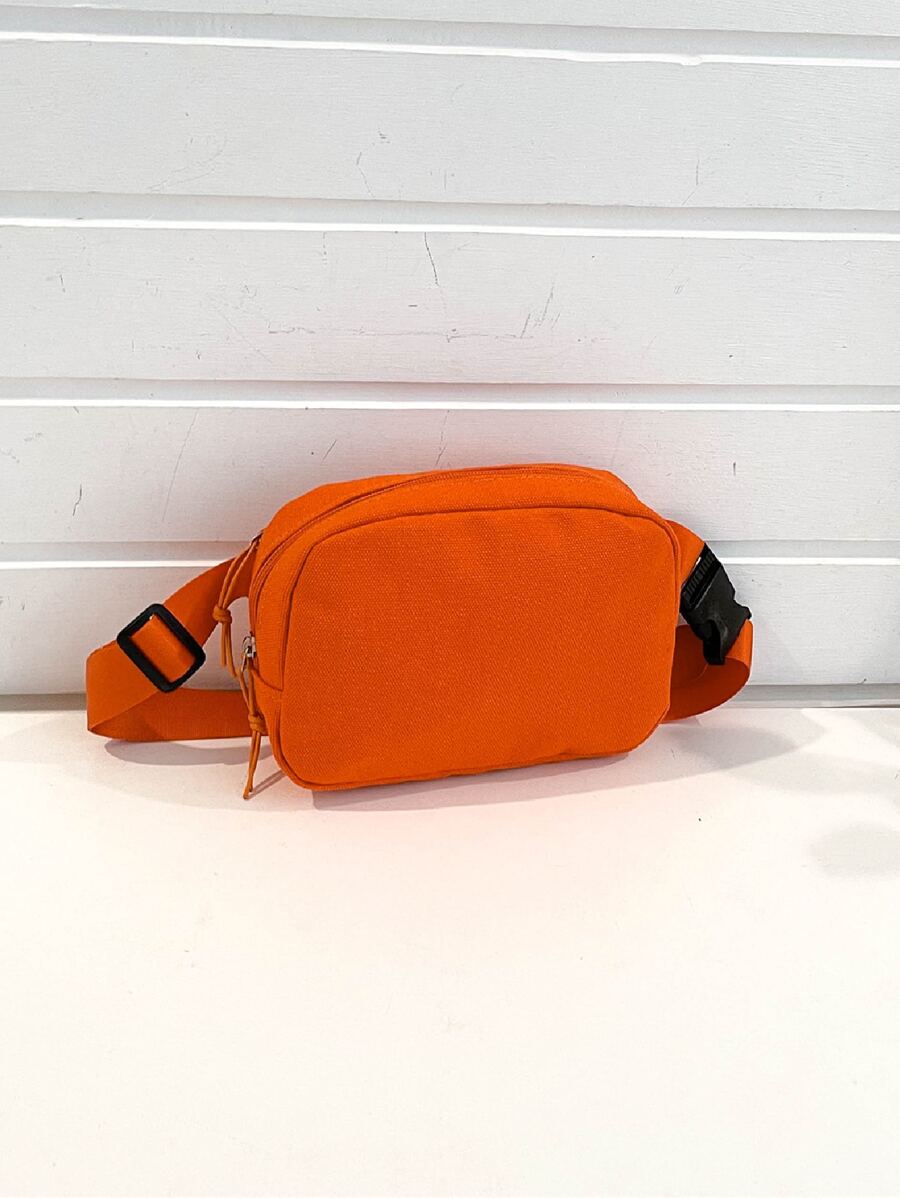 Minimalist Neon Orange Fanny Pack | SHEIN USA