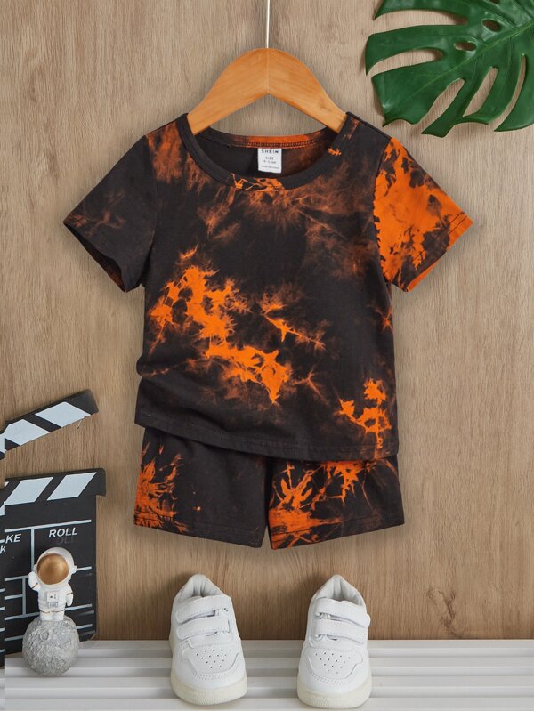 SHEIN Baby Boy Tie Dye Tee & Shorts | SHEIN USA