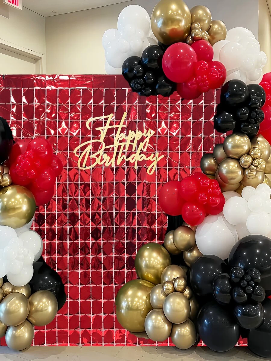 1pc PET Photobooth Background, Red Party Background Cloth For Party ...