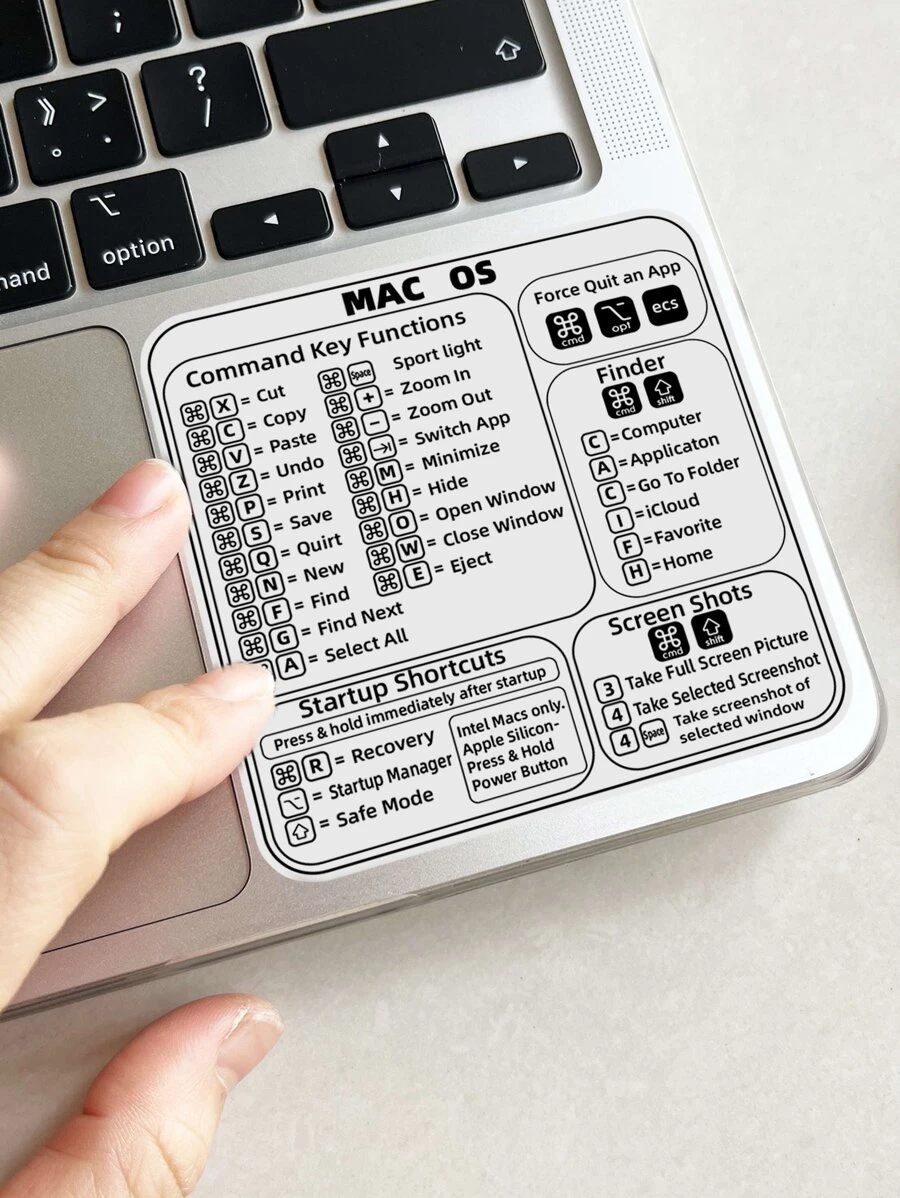1sheet Shortcut Sticker Compatible With MacBook Keyboard | SHEIN USA