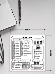 1sheet Shortcut Sticker Compatible With MacBook Keyboard | SHEIN USA