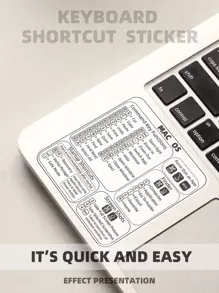 1sheet Shortcut Sticker Compatible With MacBook Keyboard | SHEIN USA