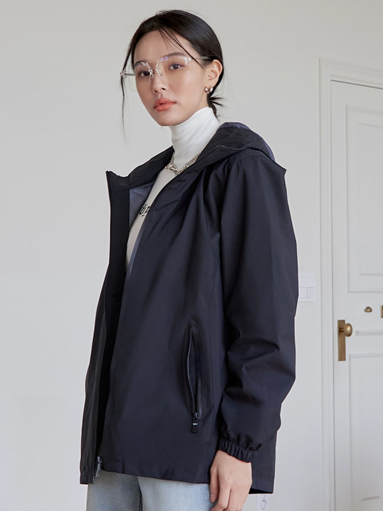 DAZY Zip Front Drawstring Hooded Jacket | SHEIN USA