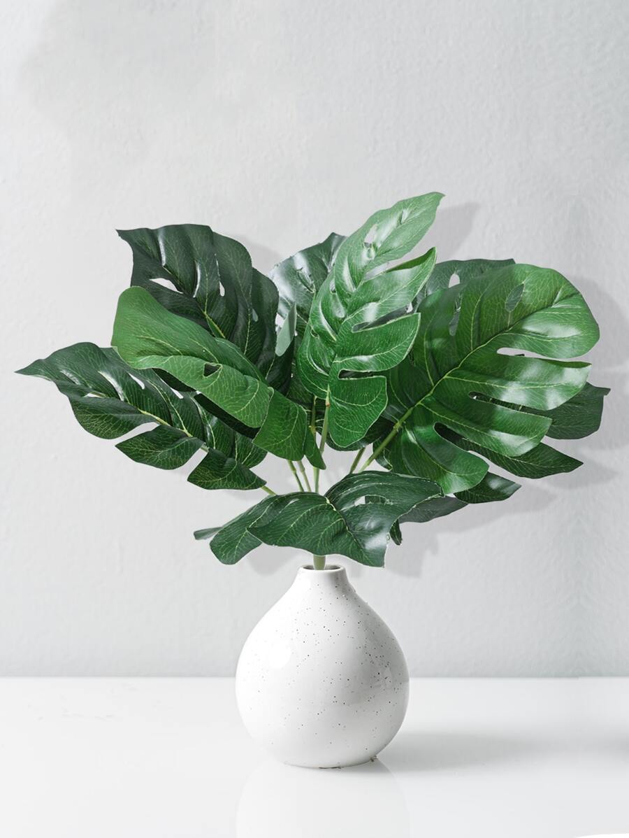 1branch Green Artificial Tropical Leaf, Cottagecore Polyester Fake ...