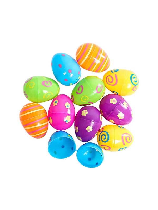 5pcs/set Plastic Egg Decoration, Cute Striped & Floral Pattern Egg ...