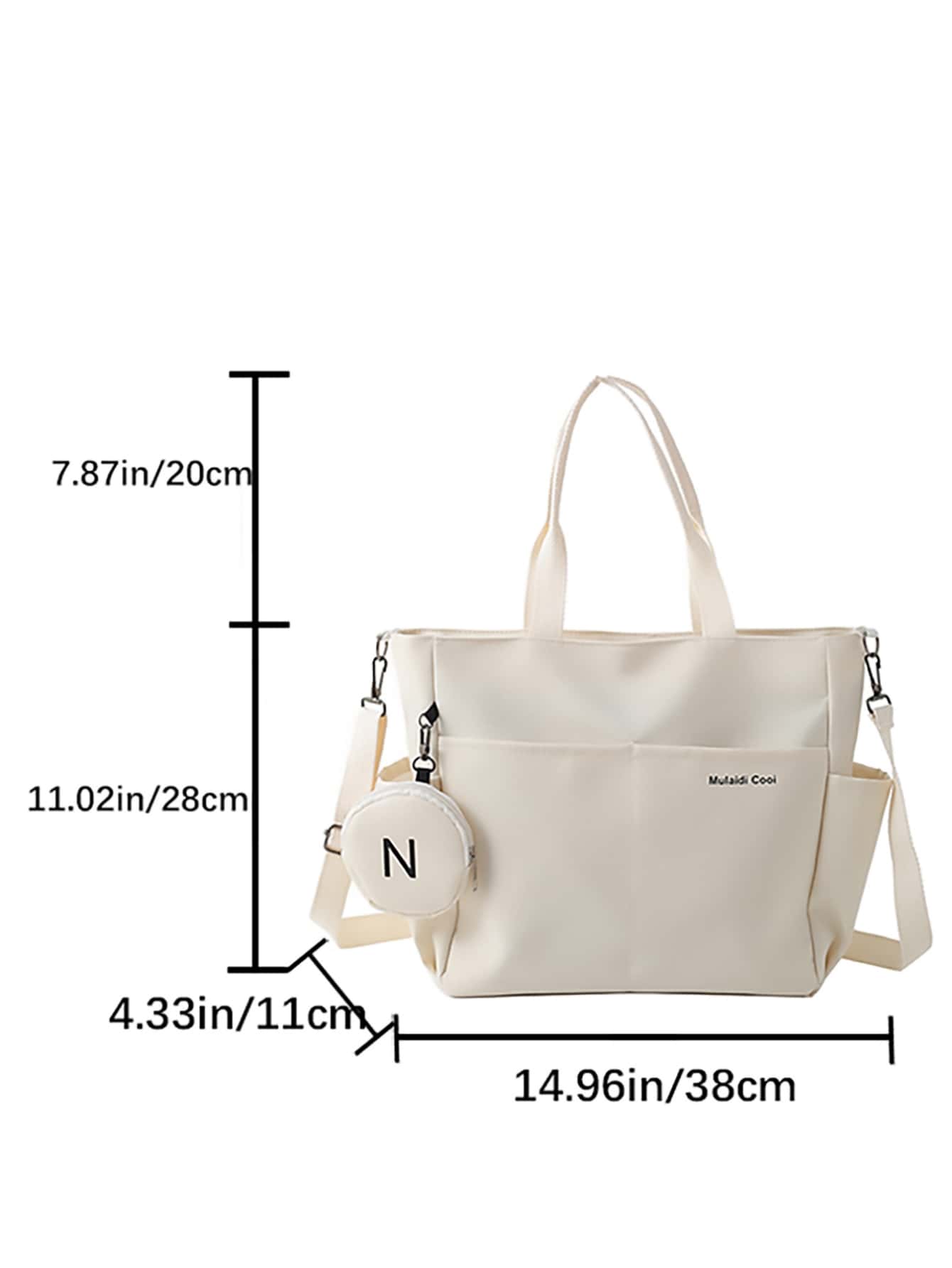 Letter Graphic Shopper Bag With Coin Purse | SHEIN UK