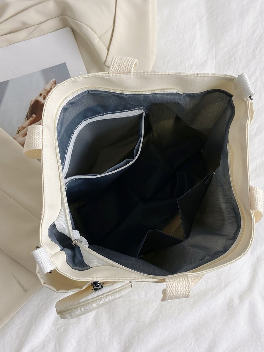 Letter Graphic Shopper Bag With Coin Purse | SHEIN UK