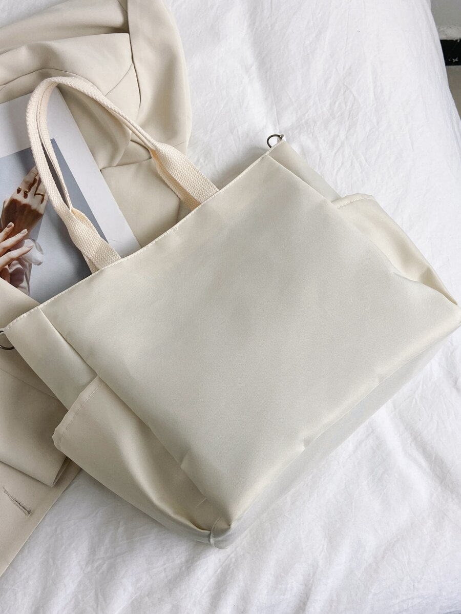 Letter Graphic Shopper Bag With Coin Purse | SHEIN UK