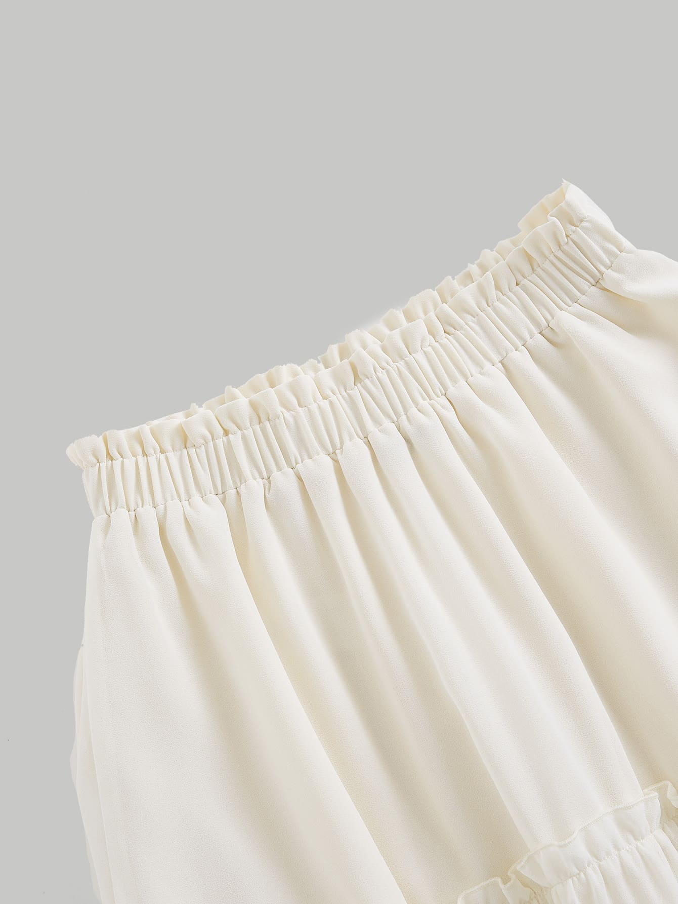 SHEIN MOD Ruffle Skirt Boho Long Skirt Break Paperbag Waist Frill Trim ...