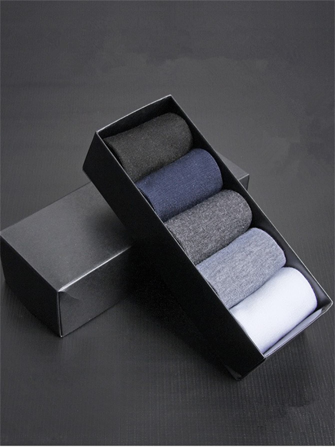 5pairs Men Solid Crew Socks | SHEIN USA