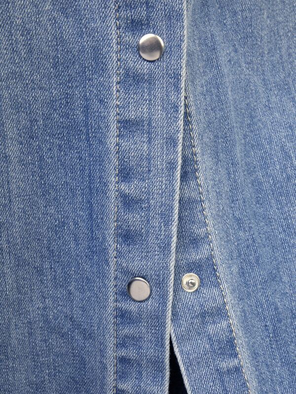 Snap Button Side Trim Wide Leg Raw Hem Jeans | SHEIN USA