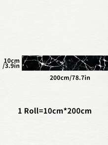 1 Roll 2m/78.7inch Marble Pattern Peel Stick Baseboard, Self Adhesive ...