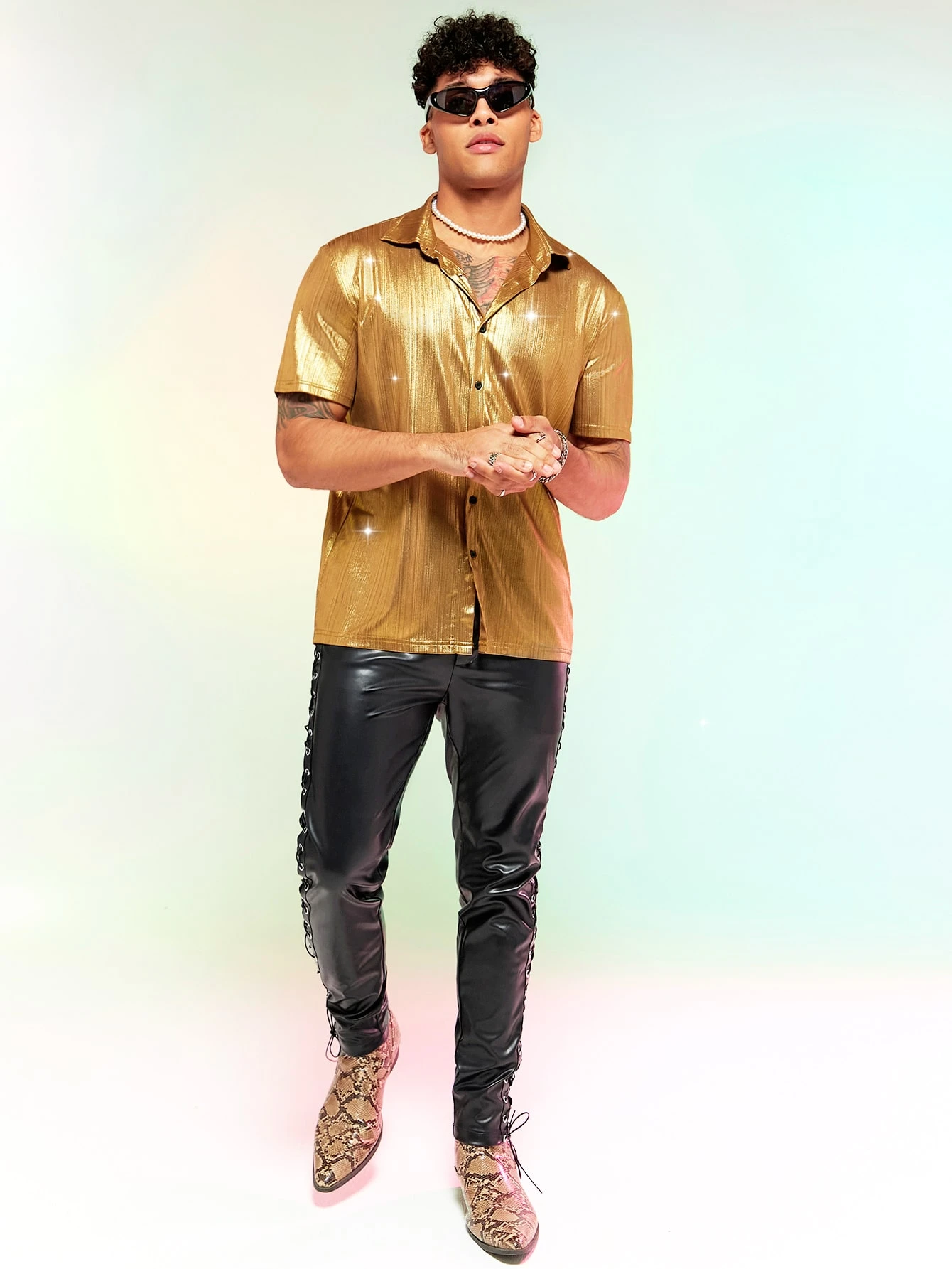 Manfinity AFTRDRK Men Button Front Shirt | SHEIN UK