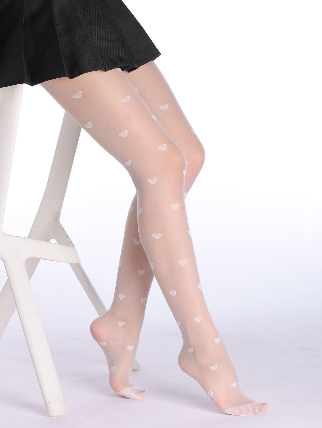 Heart Pattern Tights | SHEIN USA