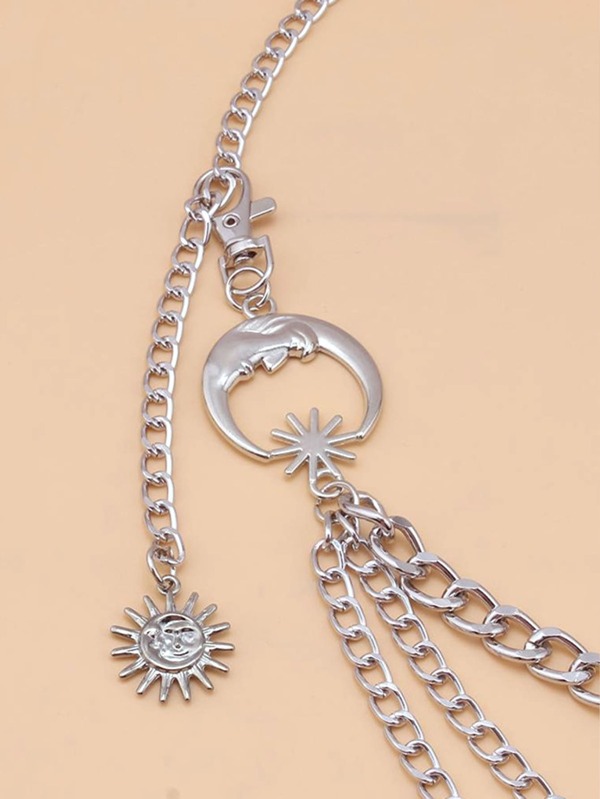 Sun & Moon Decor Chain Belt | SHEIN USA