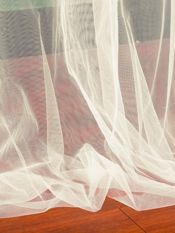 2pcs Champagne-colored Sheer Background Curtains For Party, Wedding ...