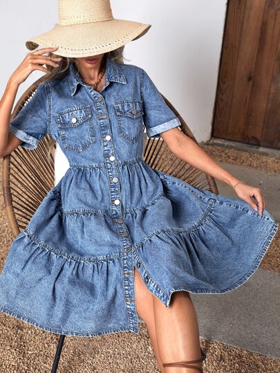 Shop Denim & Jean Dresses | Trendy Fashion | SHEIN USA