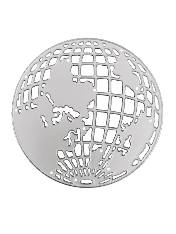 1pc Hadfield Steel Cutting Die, Earth Shaped DIY Etched Stencil Craft ...