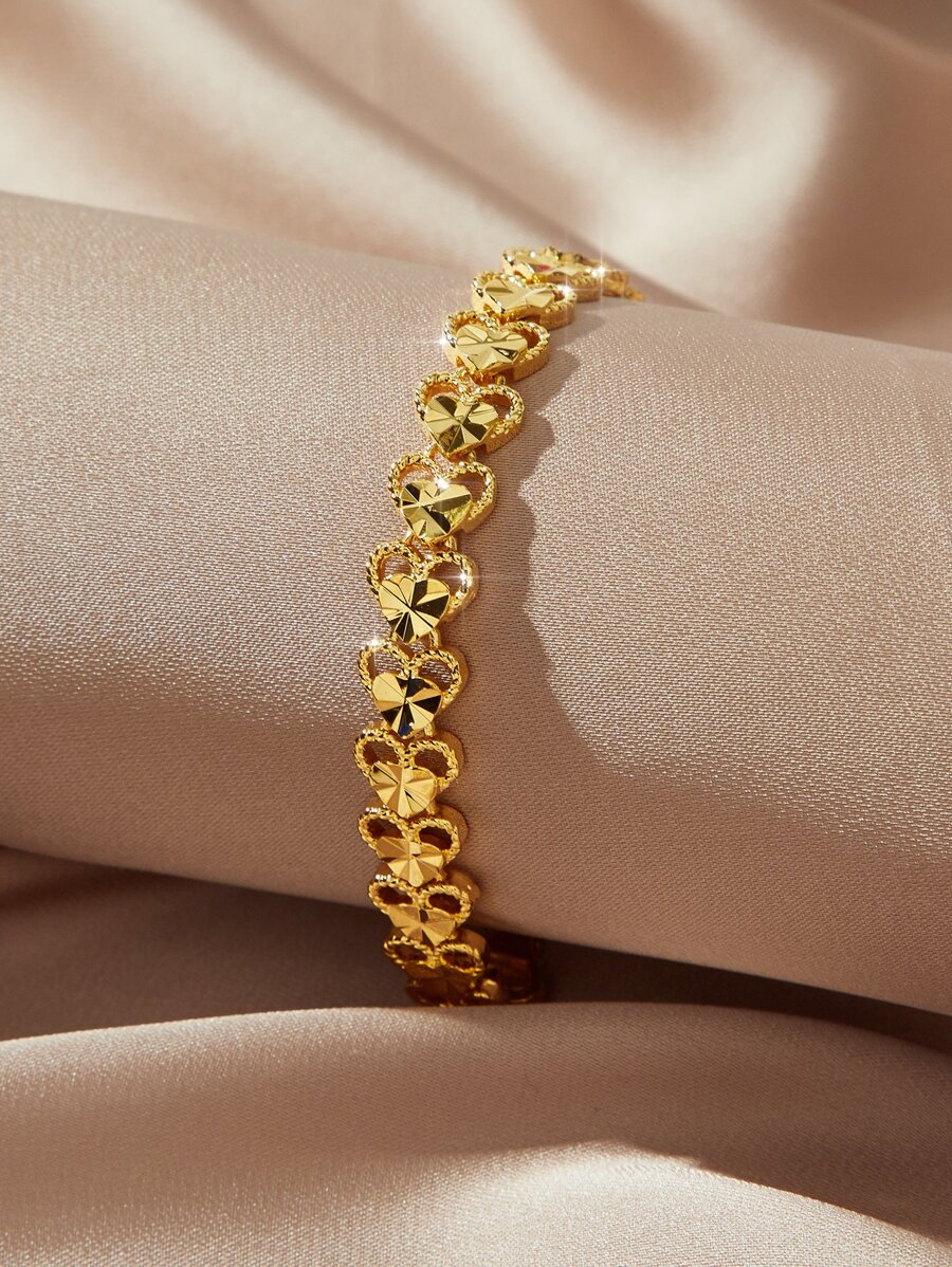 Heart Decor Chain Bracelet Valentines | SHEIN USA