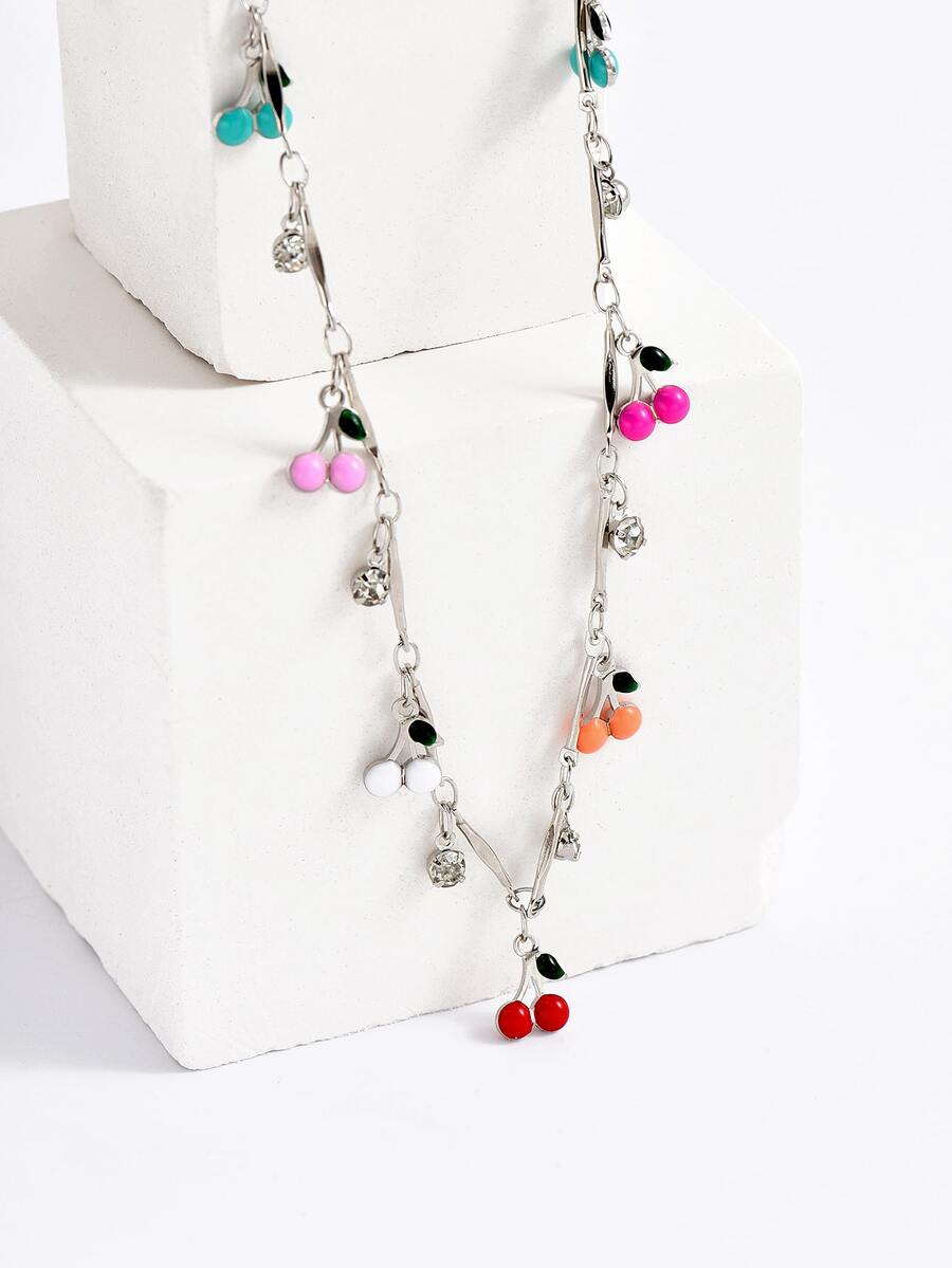 Cherry Decor Chain Necklace | SHEIN USA