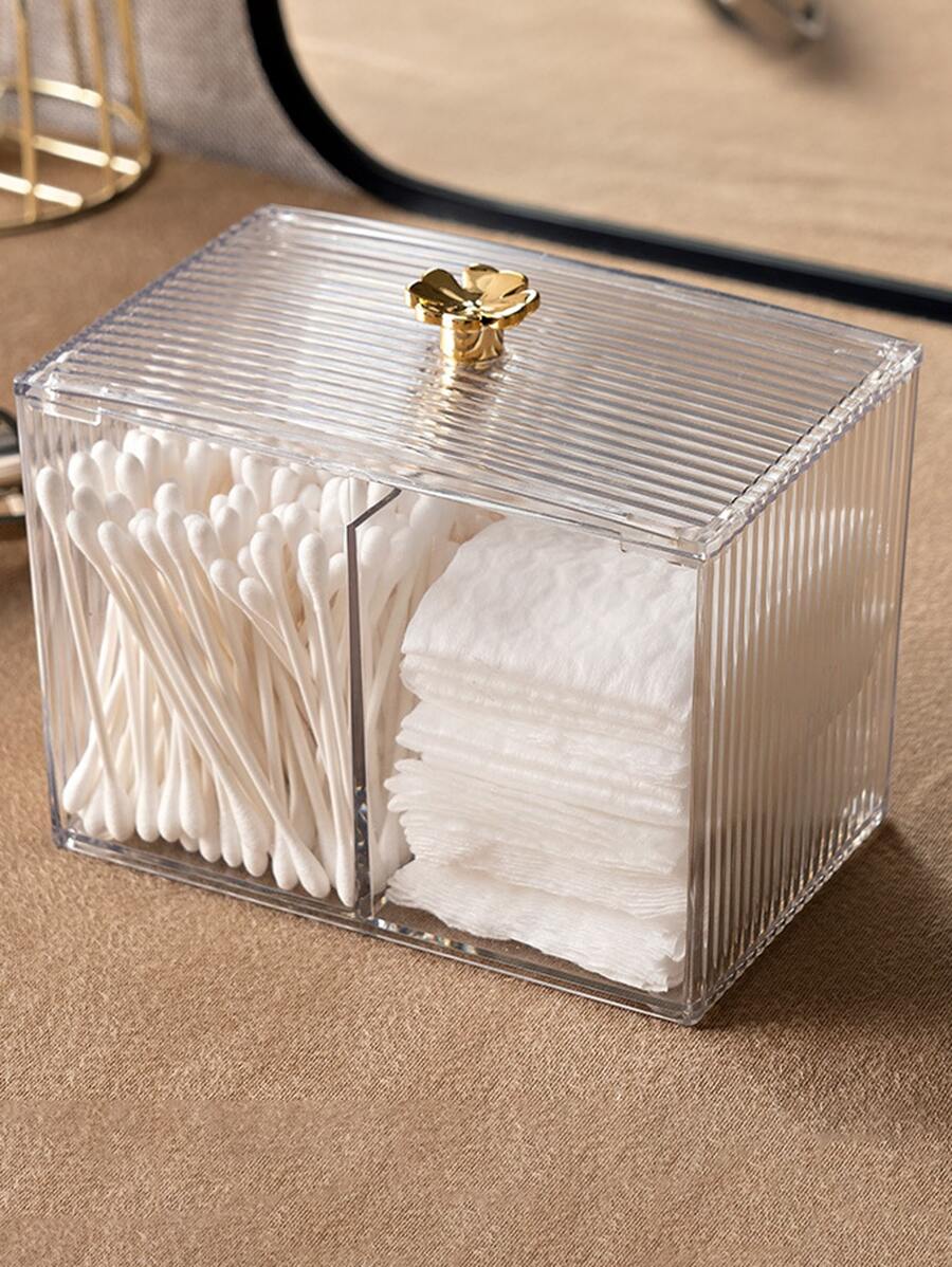 1pc Clear 2 Grids Plastic Desk Storage Box,Modernist Transparent ...