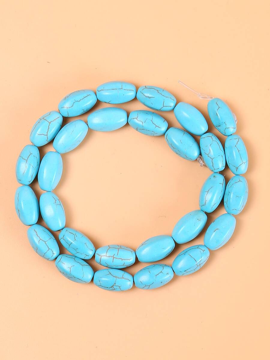 1strand Oval Stone Bead DIY Jewelry Accessory | SHEIN USA