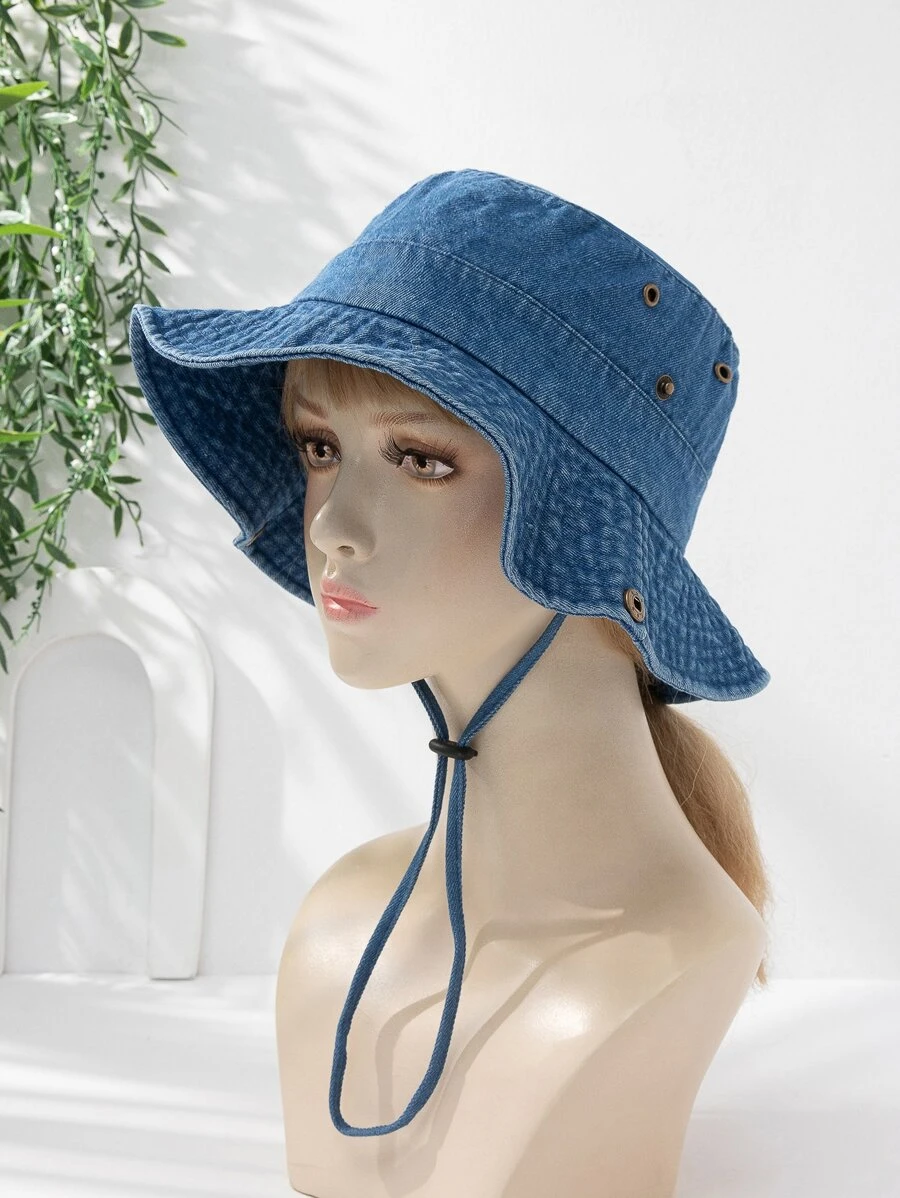 Eyelet Detail Bucket Hat | SHEIN USA
