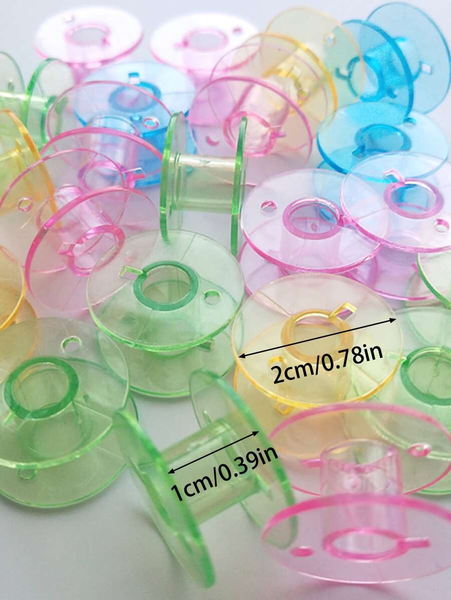 10pcs Random Color Sewing Machine Bobbin, Simple Plastic Random Bobbin ...