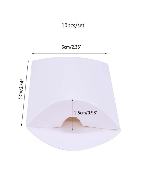 10pcs Pillow Candy Box, White Paper Gift Packaging Box, Candy Bag, For ...