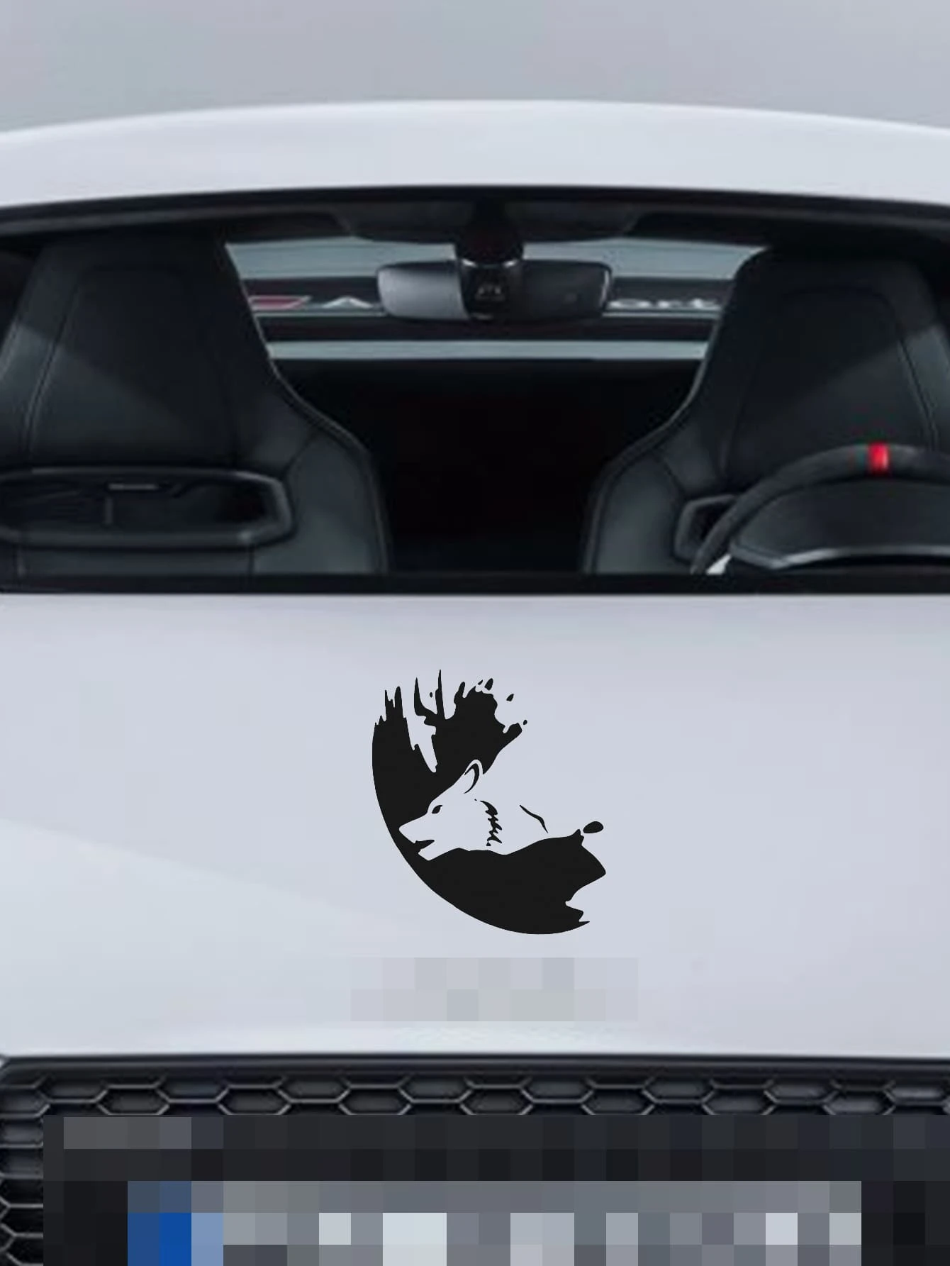 Black Wolf Car Sticker | SHEIN USA