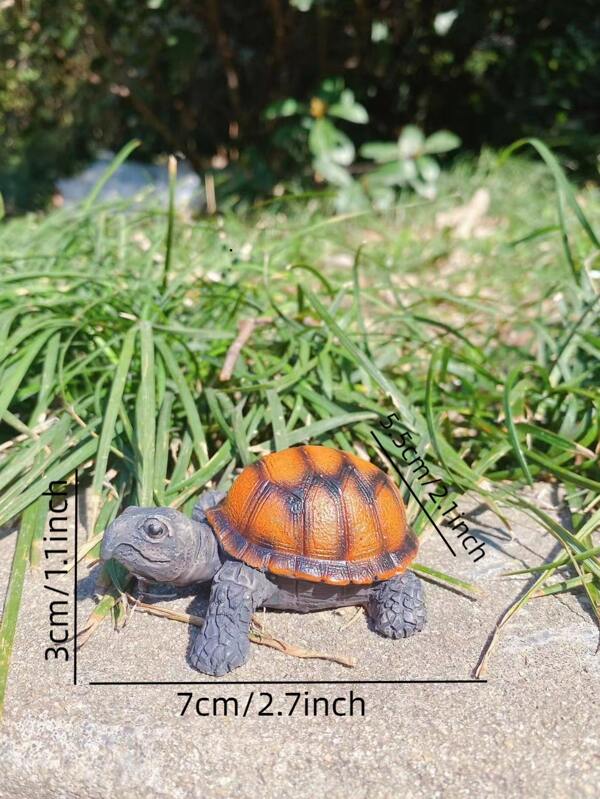 1pc Polyresin Garden Ornament, Modern Turtle Design Garden Statue For ...