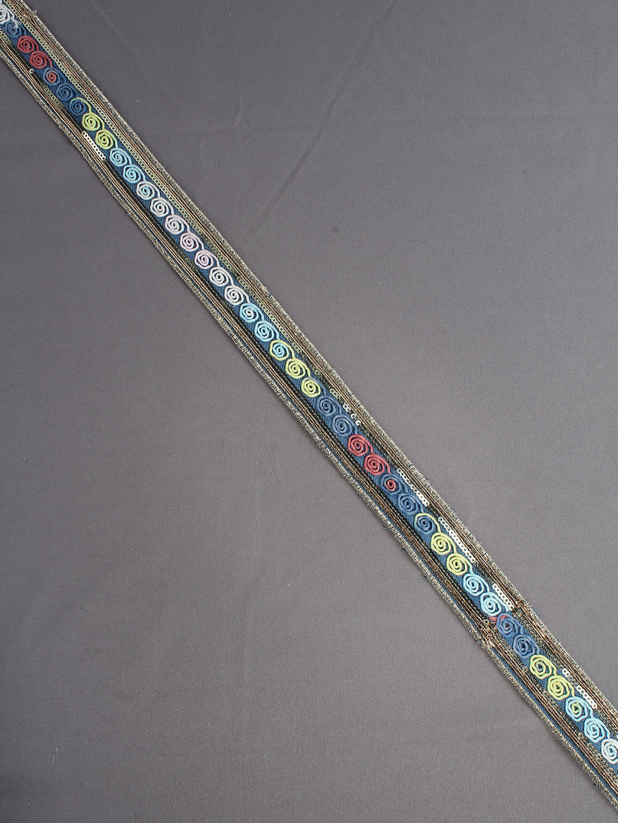 1pc Sequin & Geometric Detail DIY Webbing, Polyamide Sewing Webbing For ...